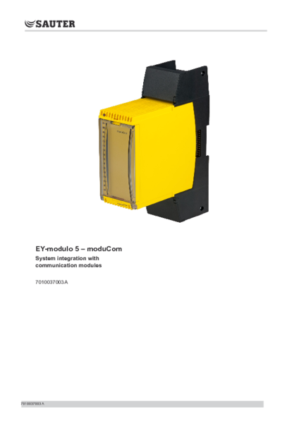 EY-modulo 5 – moduCom – System integration - SAUTER Sverige